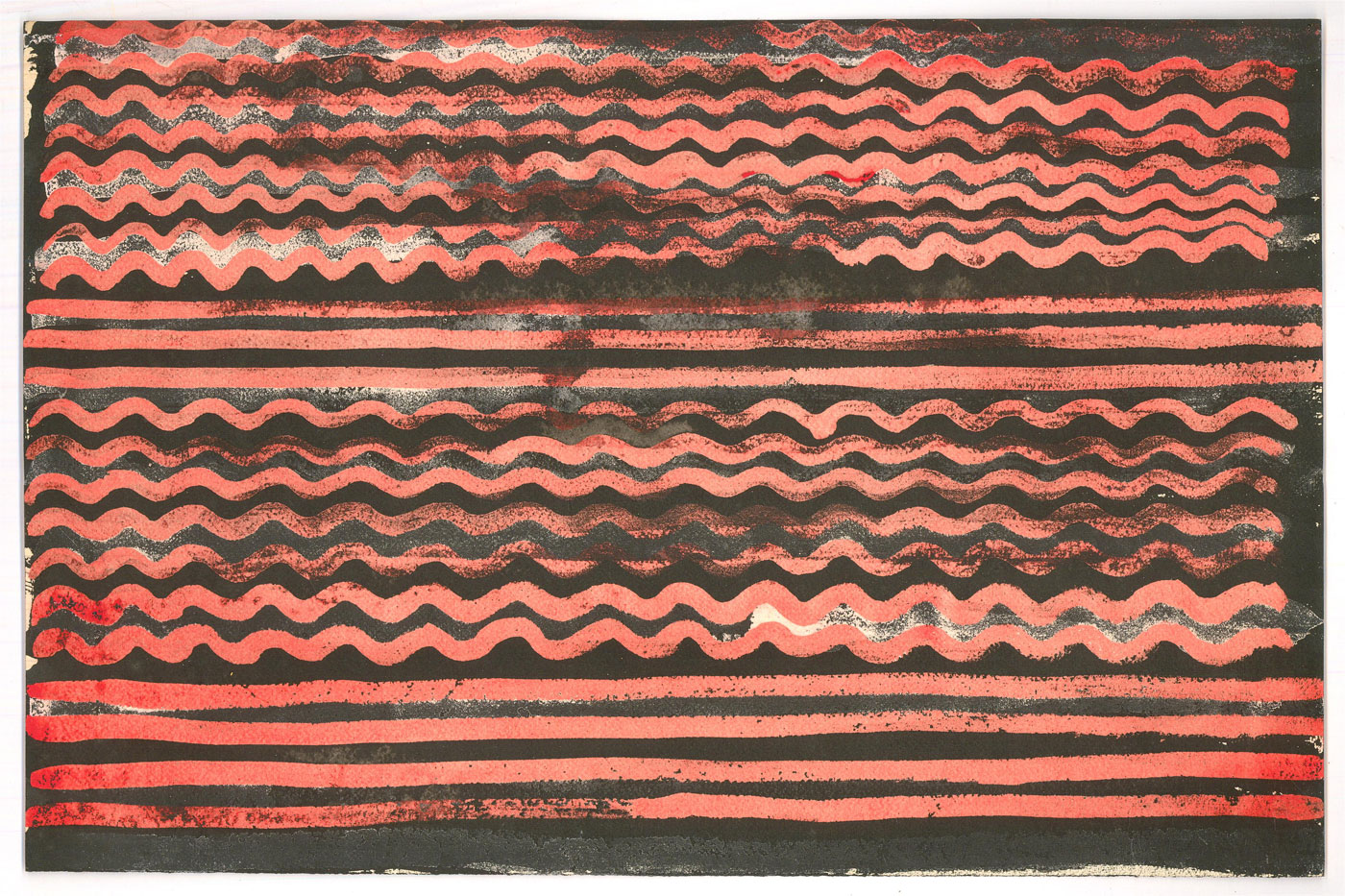 Peter Collins ARCA - Mid 20th Century Mixed Media, Red Stripes by Peter ...