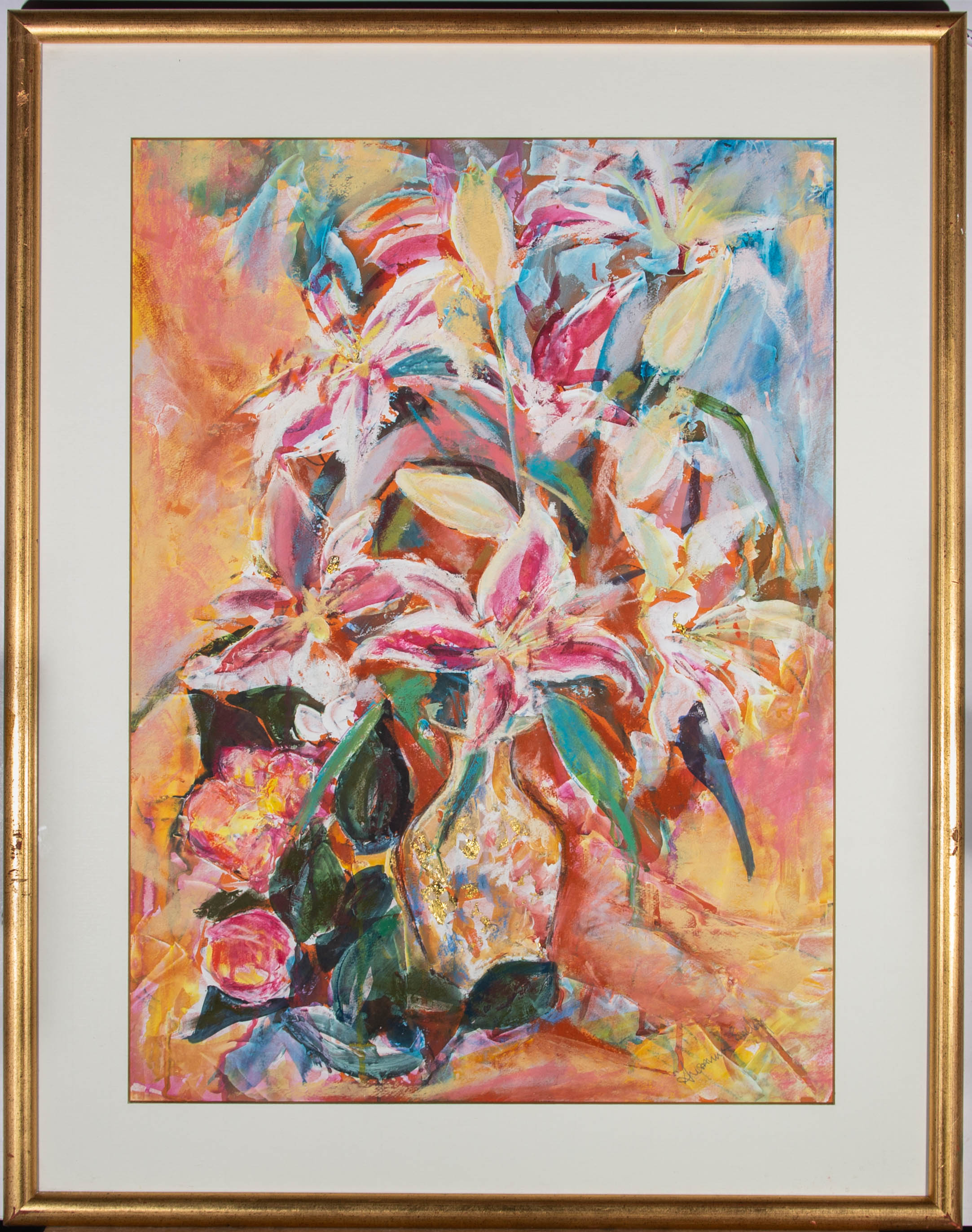 Susanna Bailey - 20th Century Mixed Media, Dynamic Lilies by Susanna ...