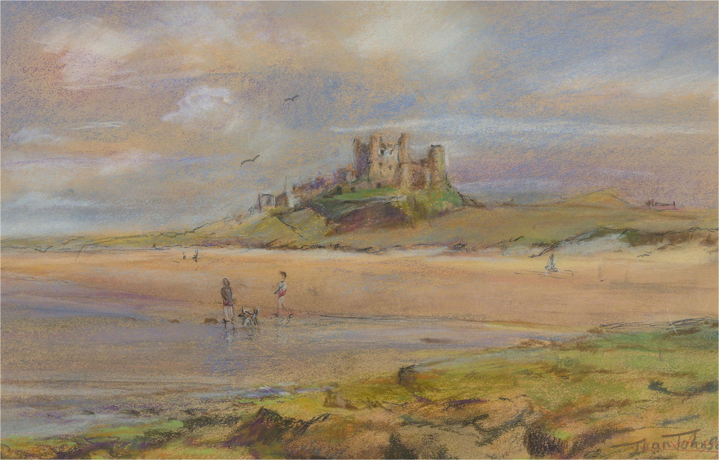 Jean Johnson - Contemporary Pastel, Bamburgh Castle von Jean Johnson ...