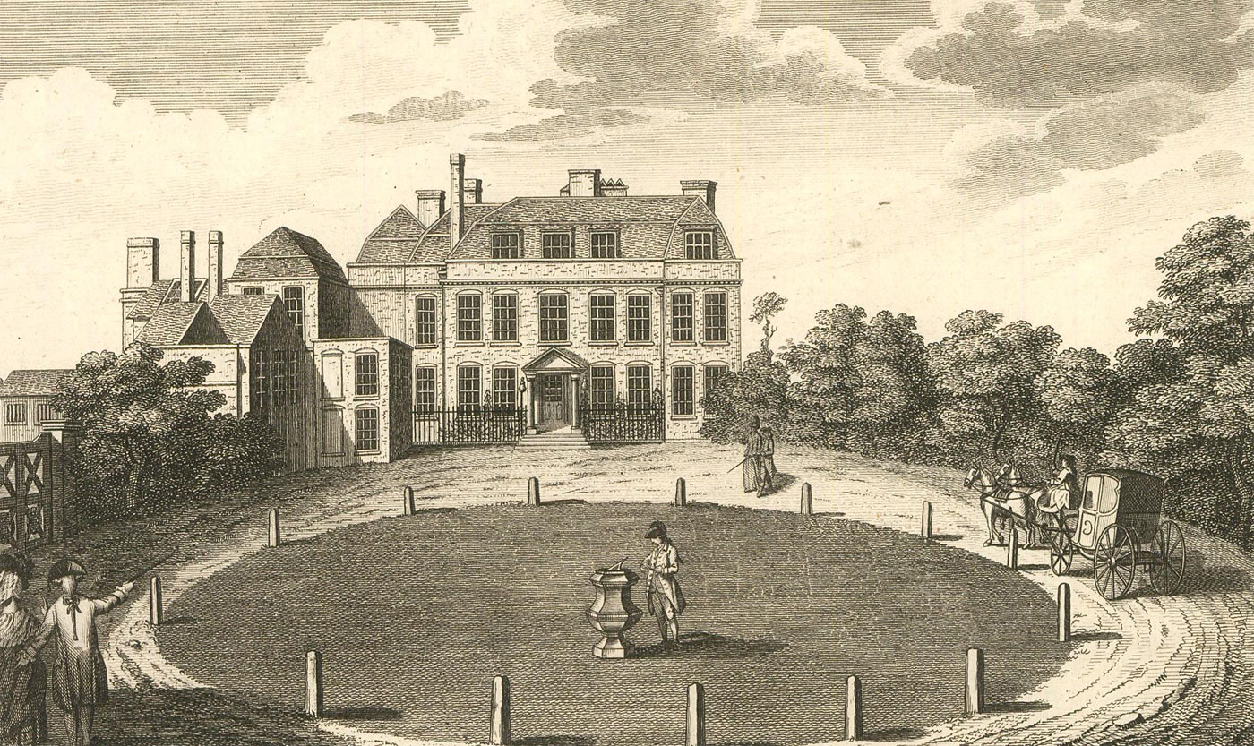 Robert Dodd - 1779 Etching, The Seat of Admiral Keppel near Bagshot in ...