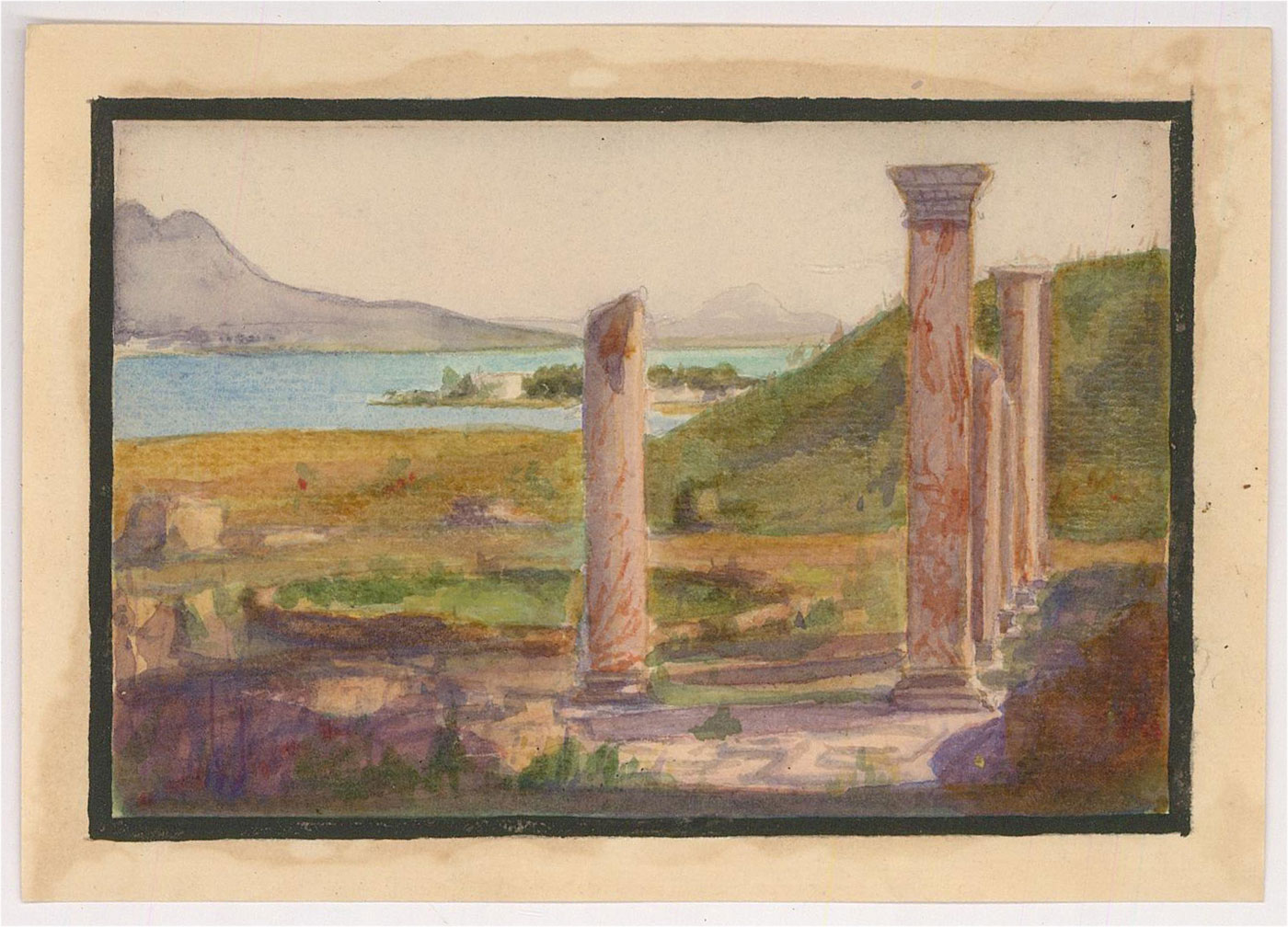 Noel Syers - 1927 Watercolour, Ancient Ruins by Noel Syers: (1927) Art ...