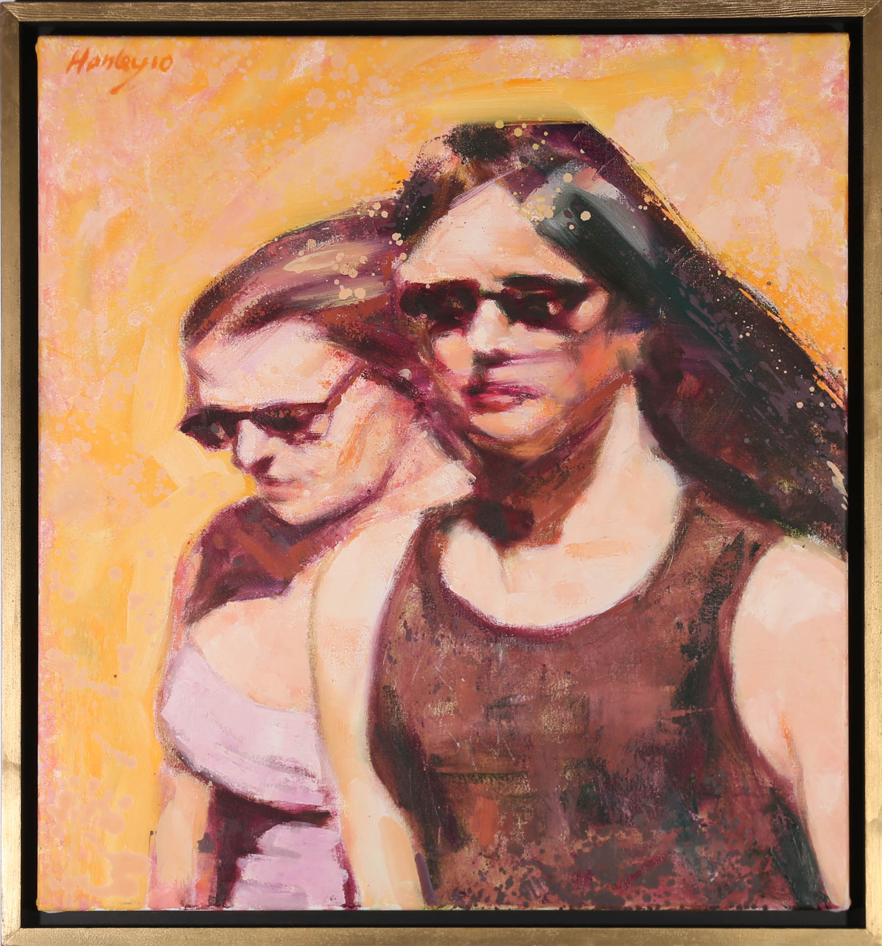 Clifford Hanley (1948-2021) - 2010 Oil, Two Girls von Clifford Hanley ...