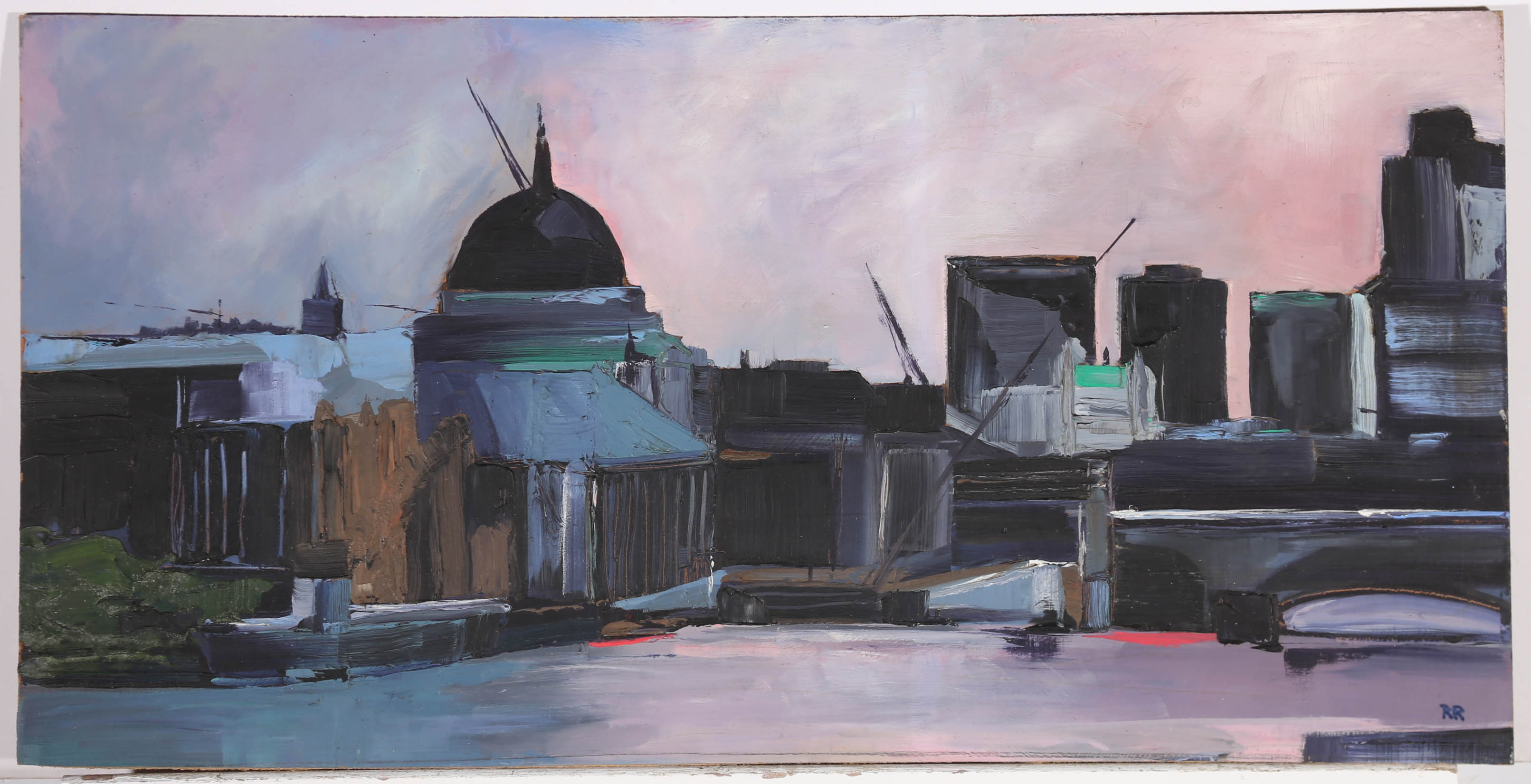 R.R - 20th Century Oil, London Skyline par R.R: Signed by Author(s) Art ...