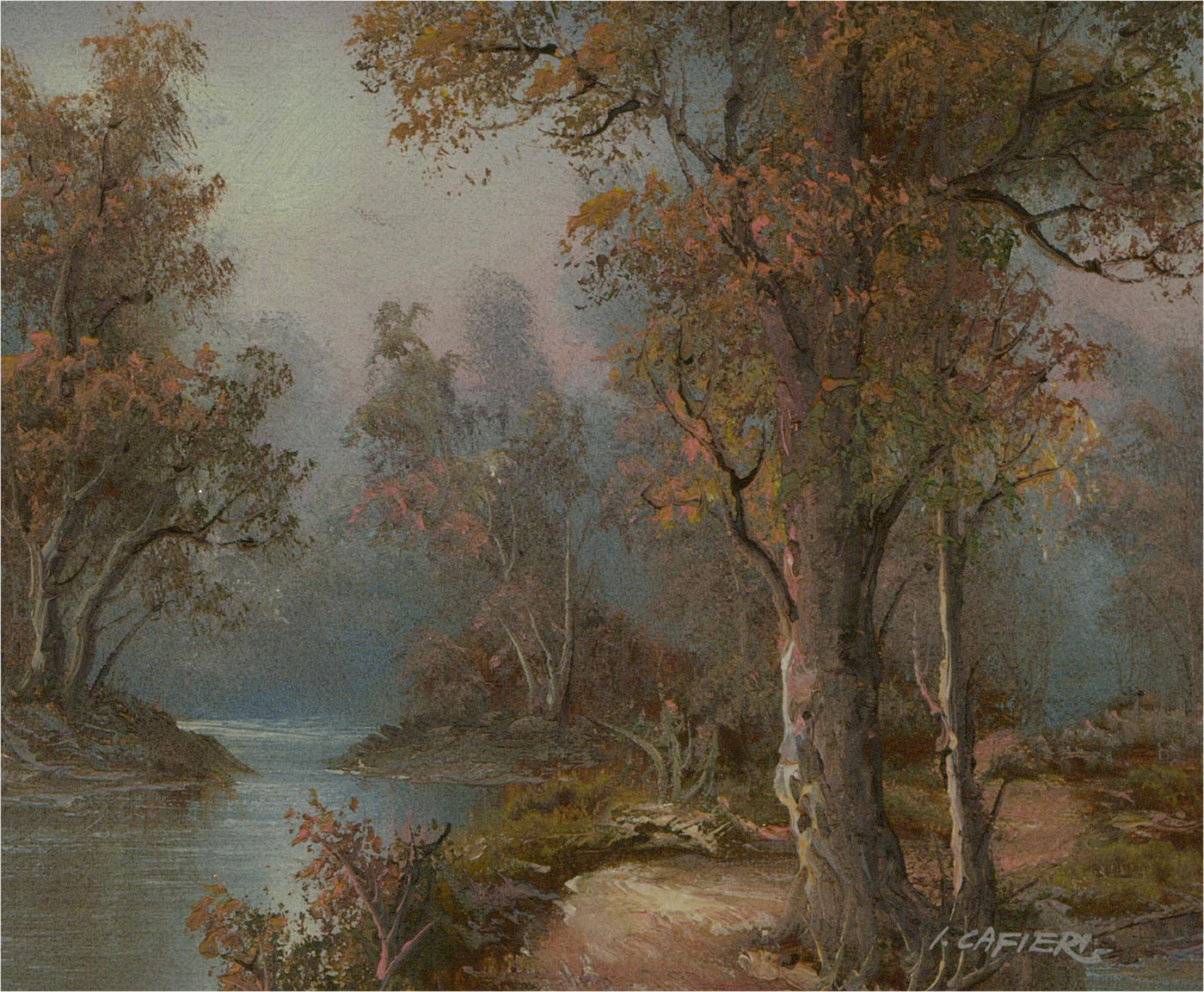 Irene Cafieri - Signed Contemporary Oil, The Woodland Stream by Irene ...