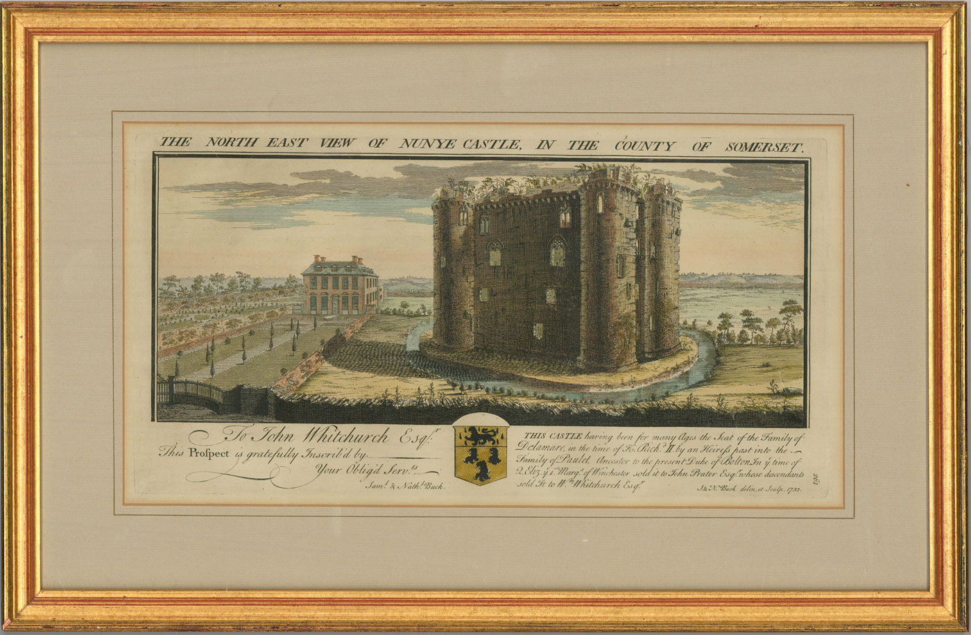 Samuel and Nathaniel Buck - 1733 Engraving, Nuney Castle by Samuel and ...