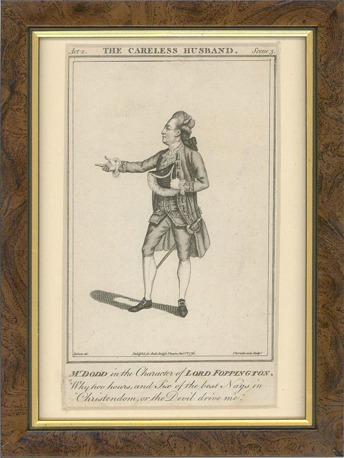 Thornthwaite after James Roberts - 1776 Engraving, Mr Dodd As Lord ...