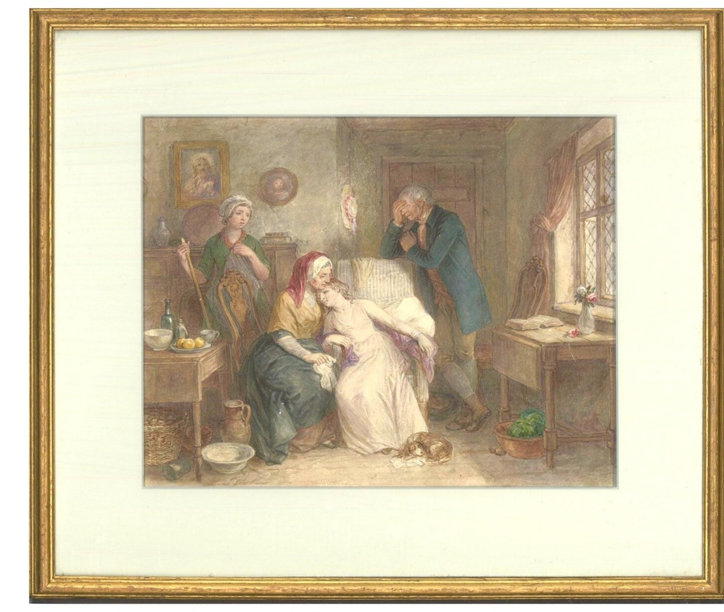 19th Century Watercolour - Figures Mourning: Art / Print / Poster ...