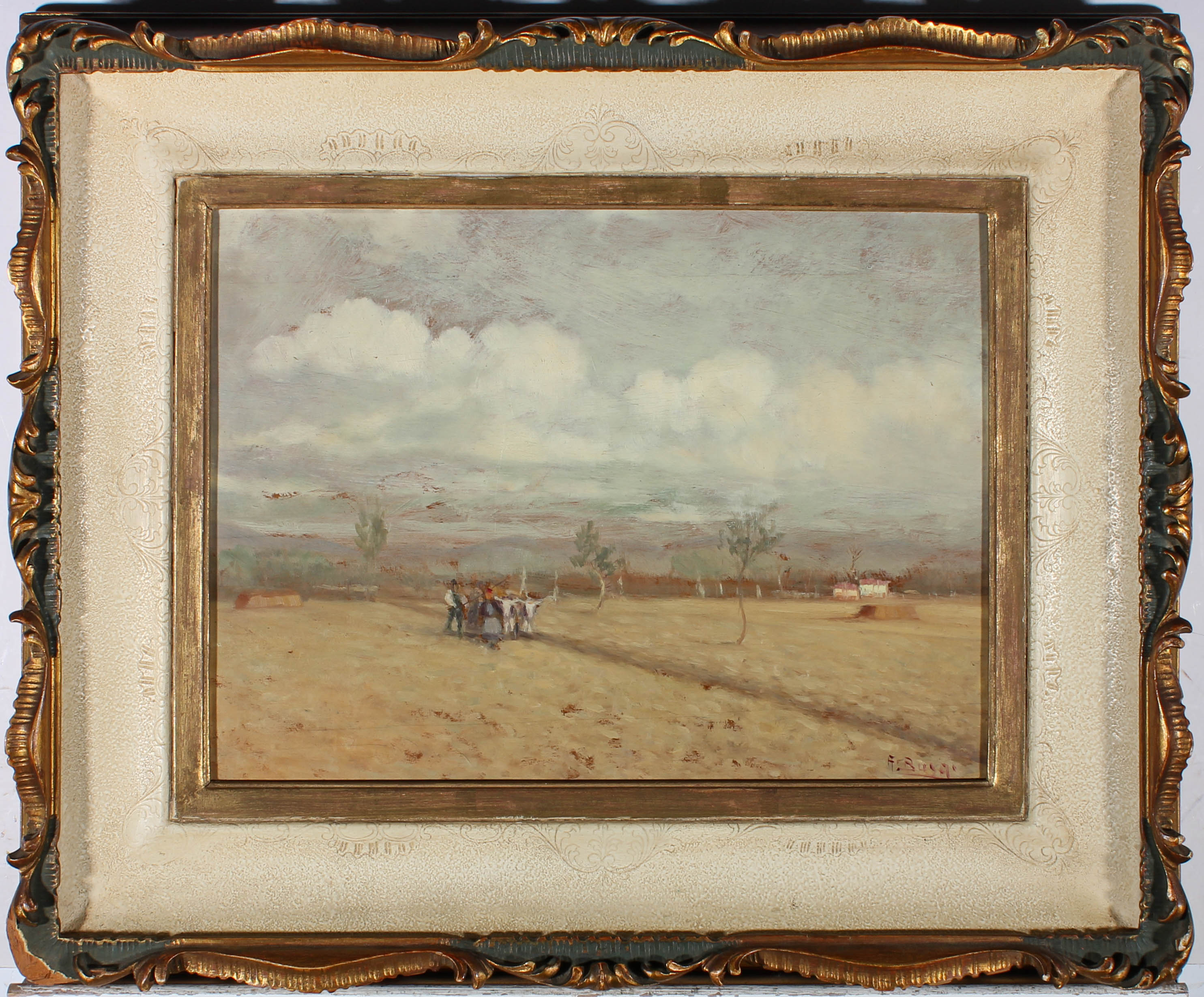 20th Century Oil - Tilling The Field: Signed by Author(s) Art / Print ...