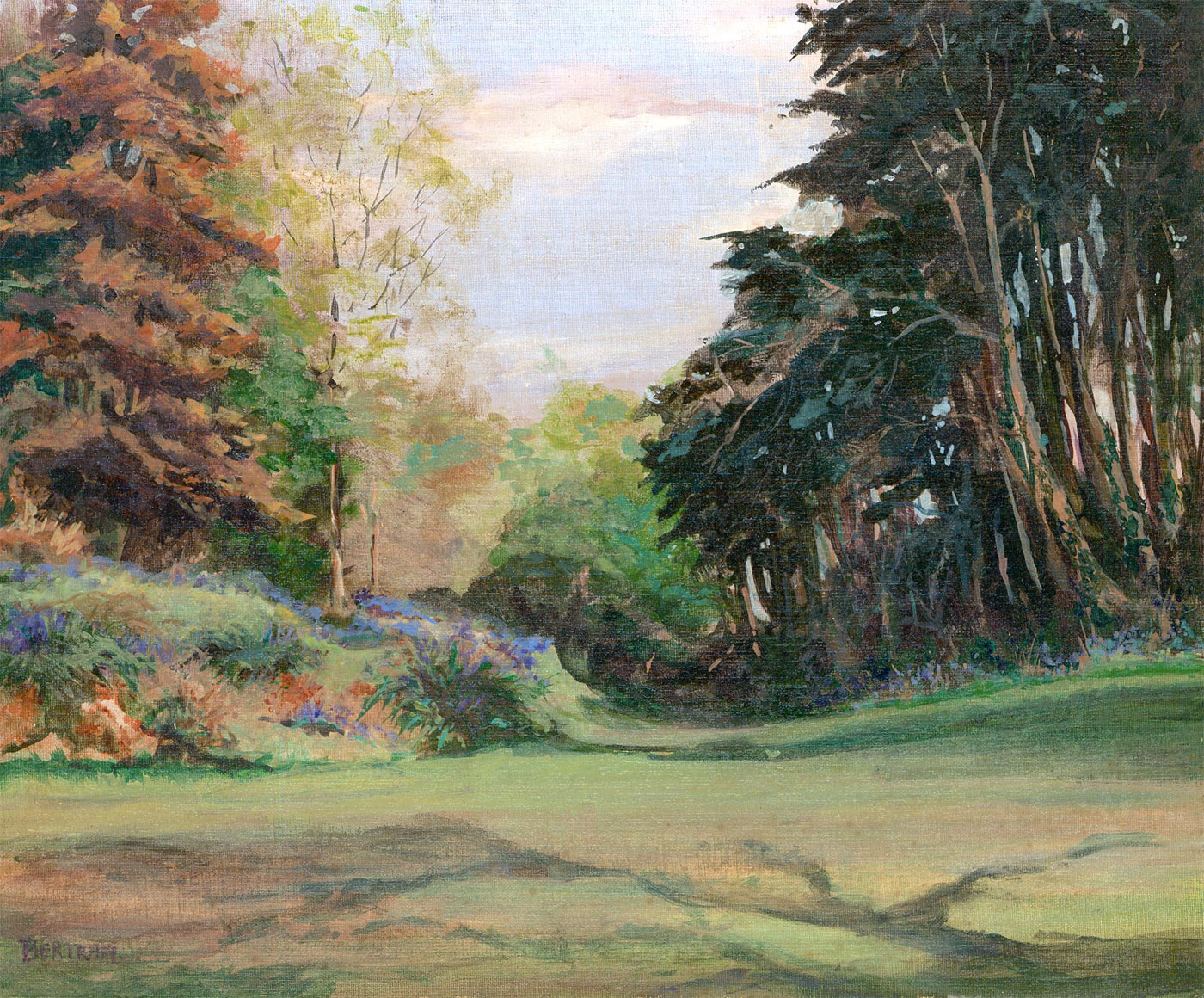 Bertram - 20th Century Oil, Exploring the Garden by Bertram: Signed by ...