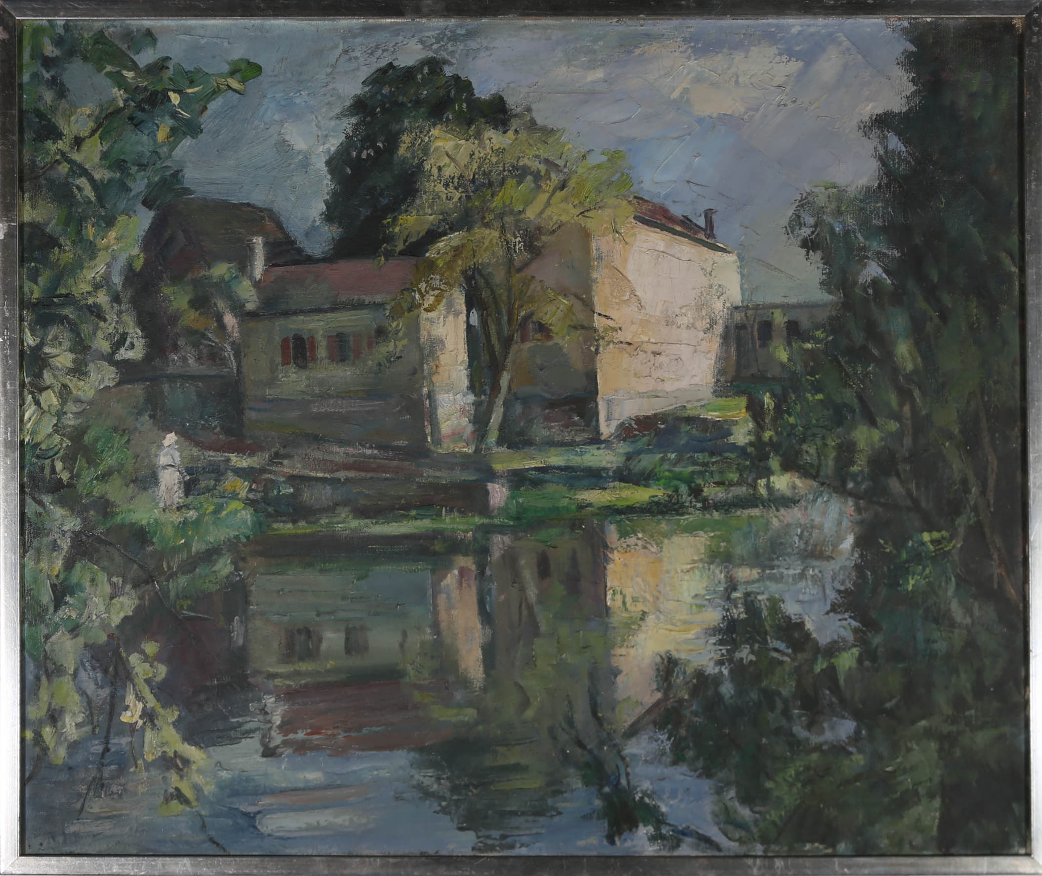 Walter Eimer (1899-1983) - Early 20th Century Oil, Farm Dwelling in ...