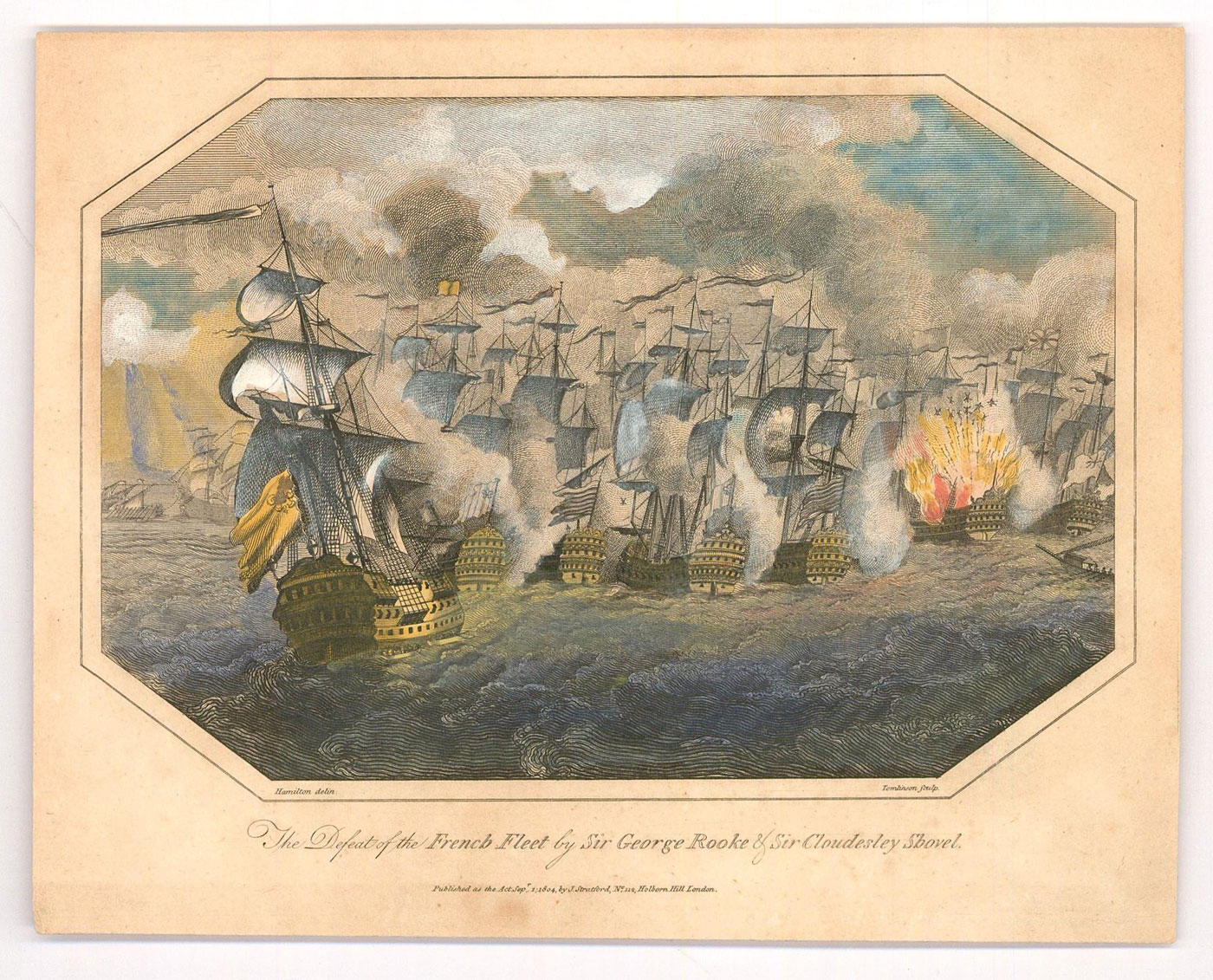 1804 Etching - The Defeat of the French Fleet: (1804) Art / Print ...