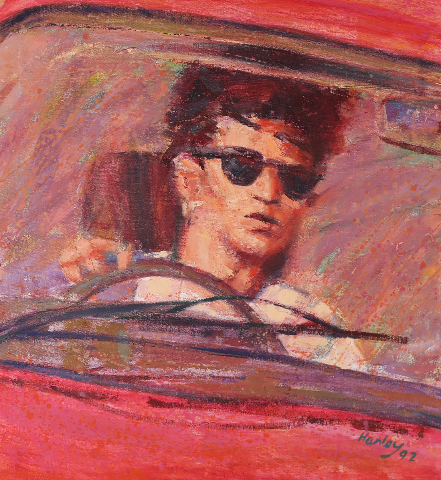 Clifford Hanley (1948-2021) - Framed 1992 Oil, To The Park by Clifford ...