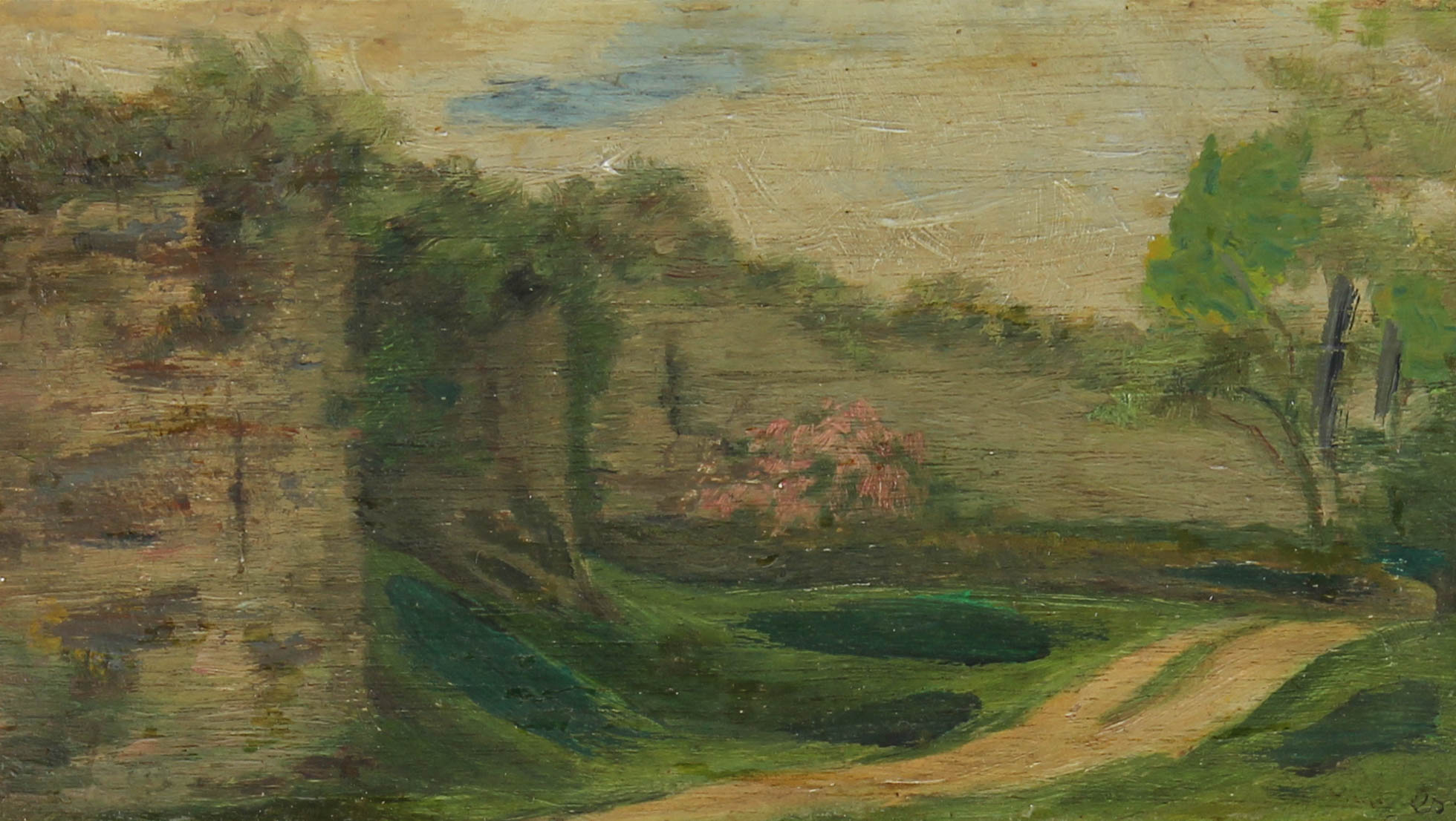 Edith Gregory - Early 20th Century Oil, Saltwood Castle Ruins by Edith ...