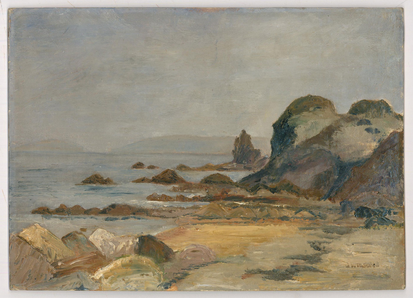 J. Wilson - Signed Mid 20th Century Oil, The Rocky Cove von J. Wilson ...