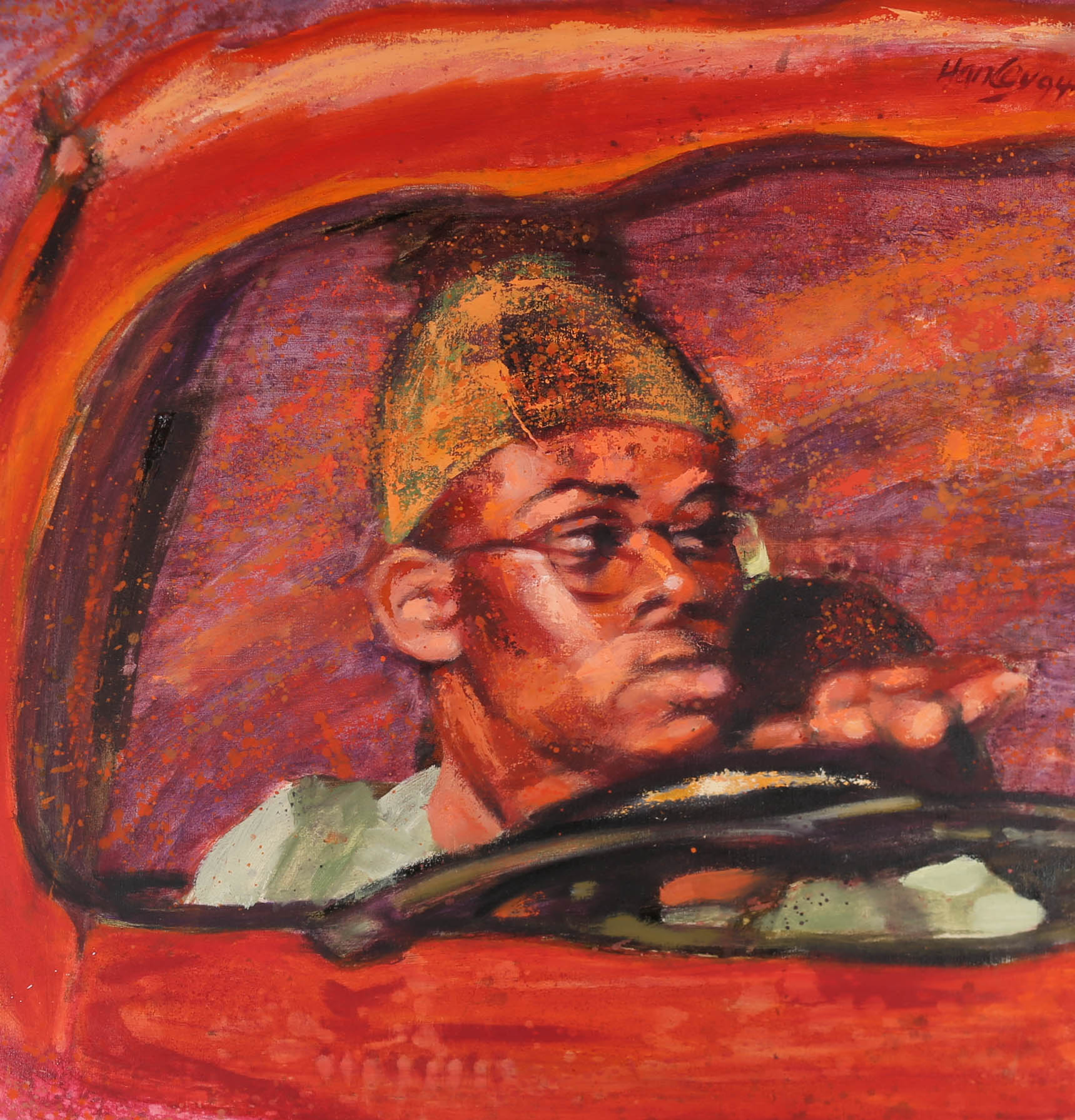 Clifford Hanley (1948-2021) - Framed 1994 Oil, Sun Hat von Clifford ...