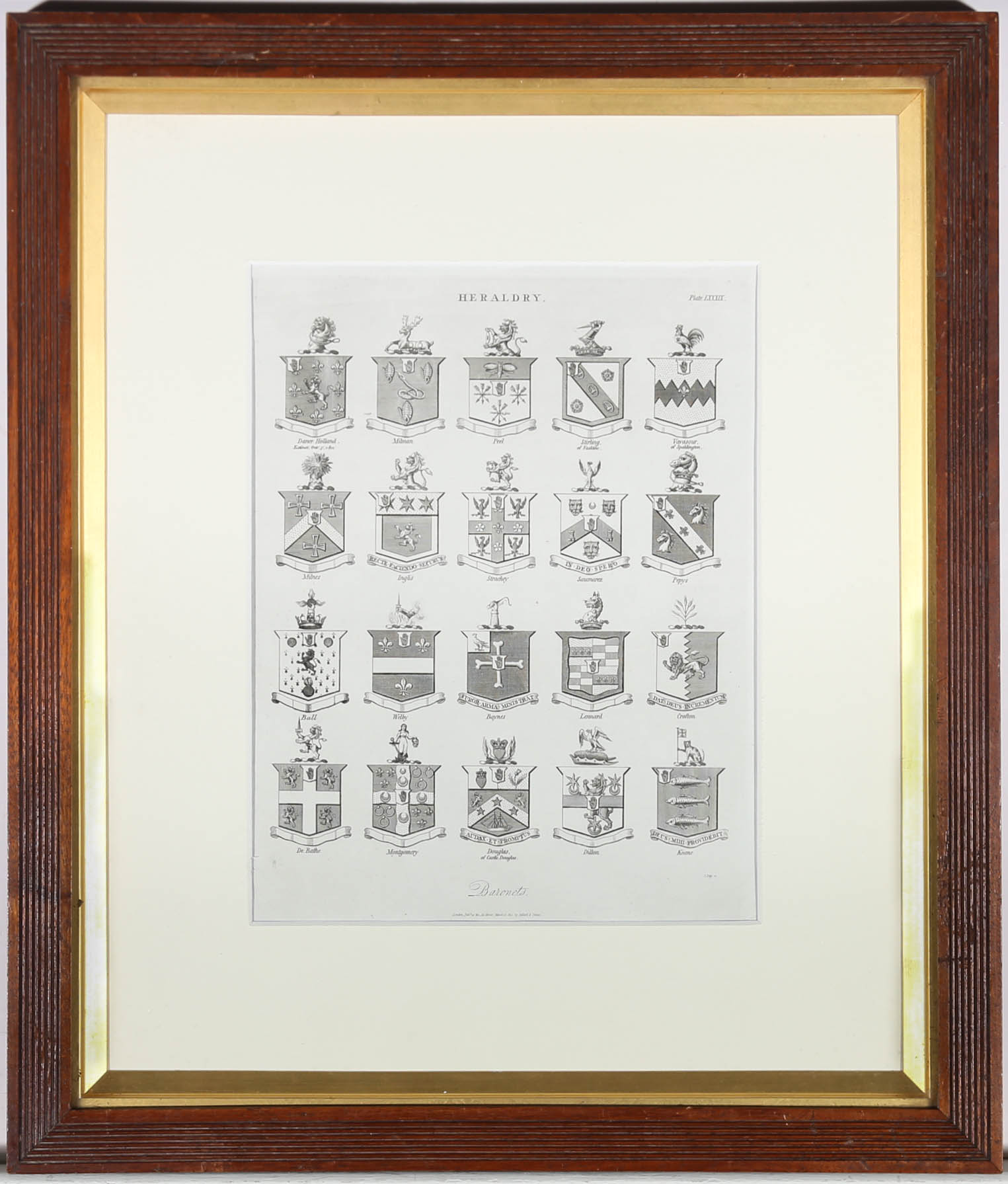 Heraldic Crests 1812 Engraving - Baronets Heraldry: (1812) Kunst ...