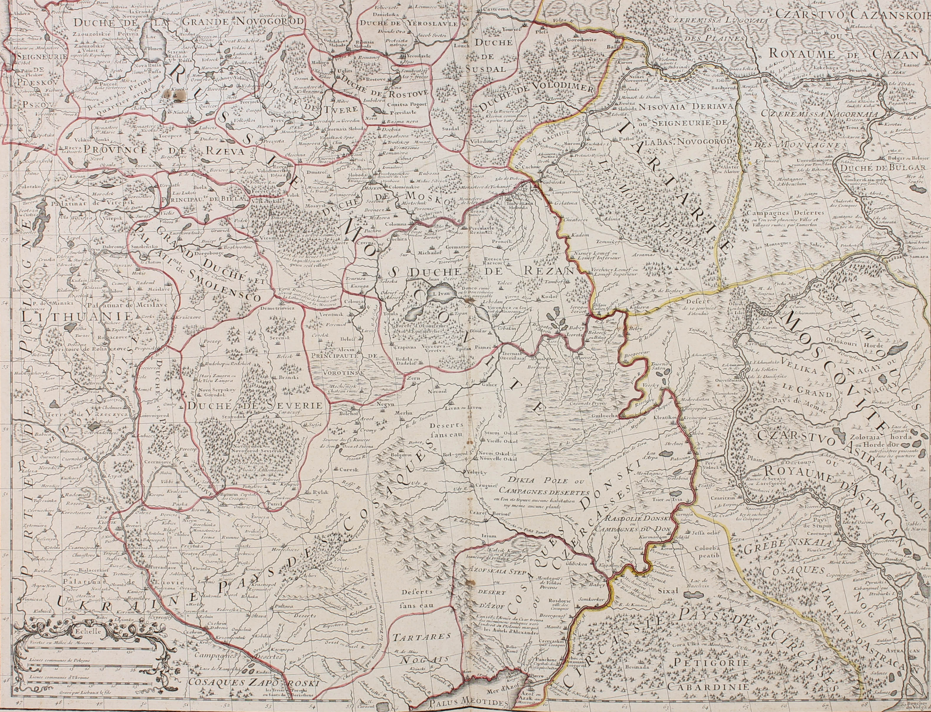 Henri Liebaux and Guillaume De L'Isle - 1706 Engraving, Map Of The ...