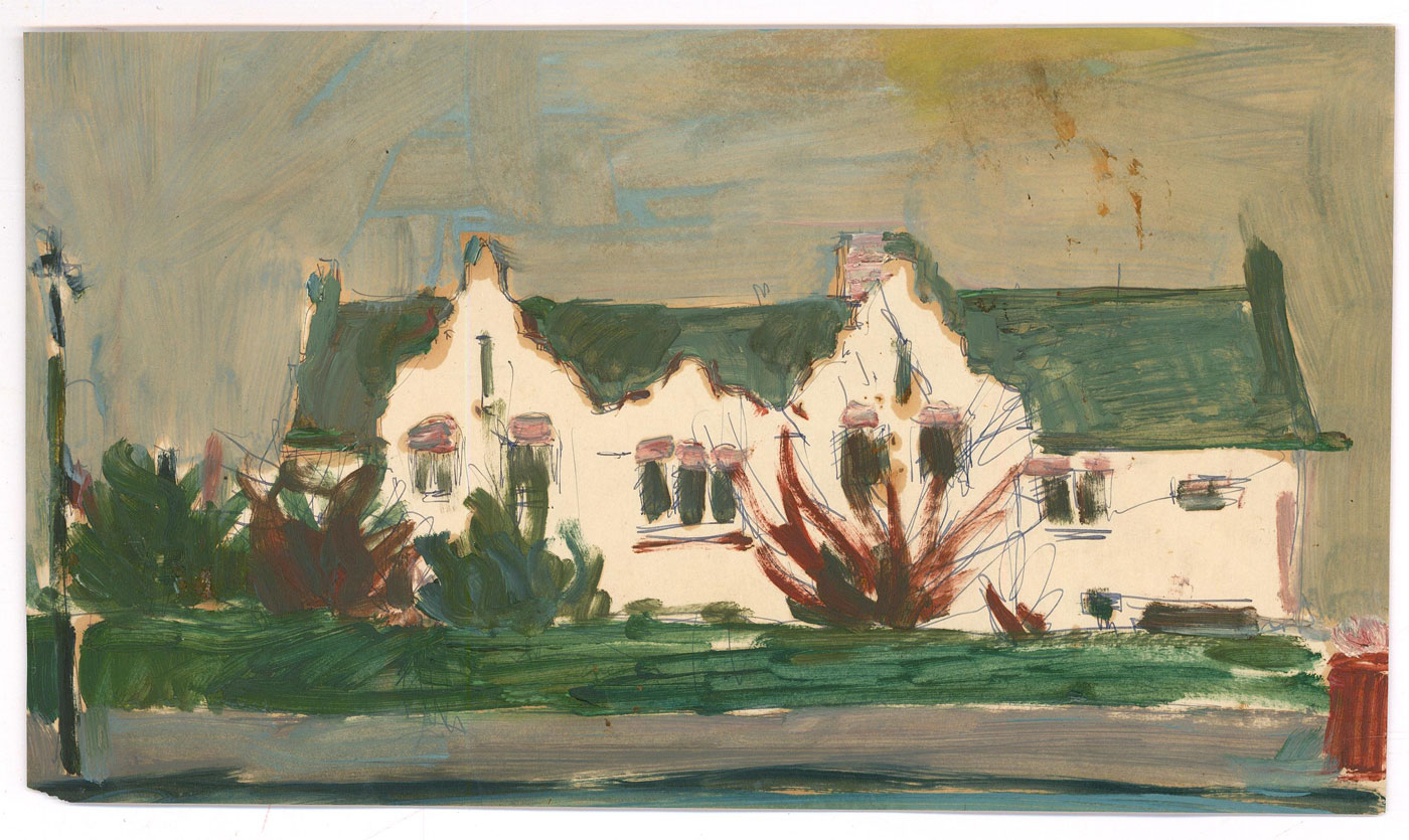 Peter Collins ARCA - Mid 20th Century Oil, The Gable House by Peter ...
