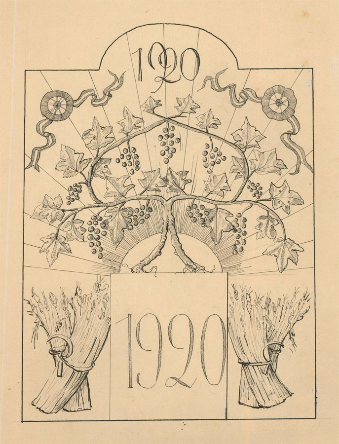 F. Lagabrielle - 1920 Pen and Ink Drawing, Autumn In France by F ...