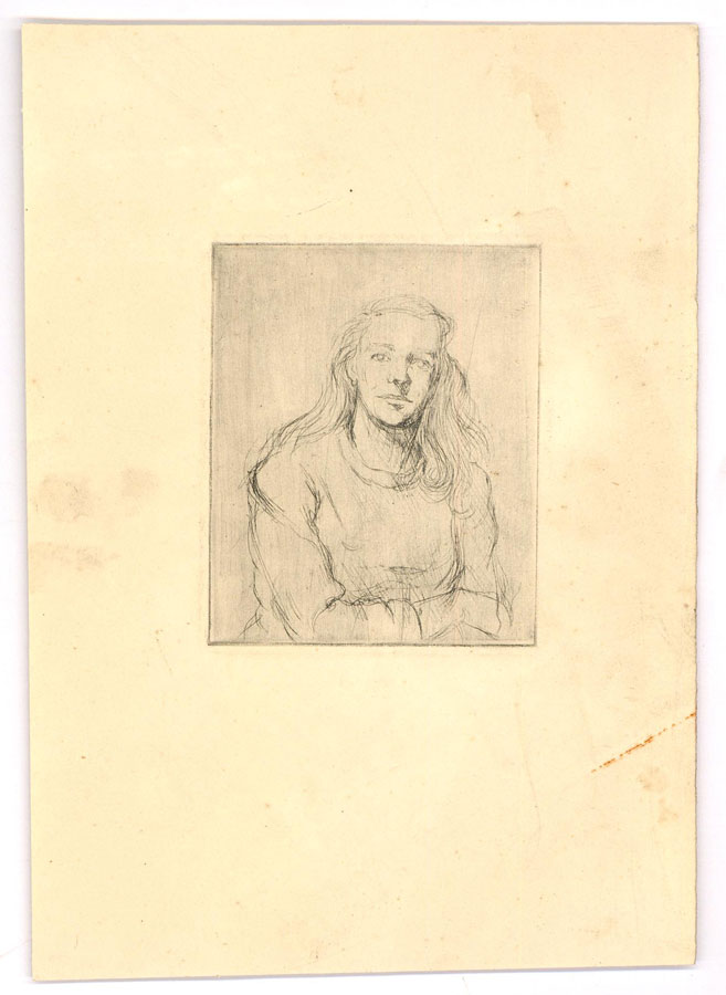 20th Century Etching - Portrait Of A Woman: Art / Print / Poster ...