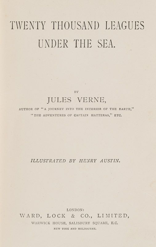 Twenty Thousand Leagues Under The Sea. Illustrated [with two ...