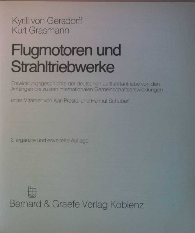 Flugmotoren Und Strahltriebwerke Entwicklungsgeschichte Der Deutschen