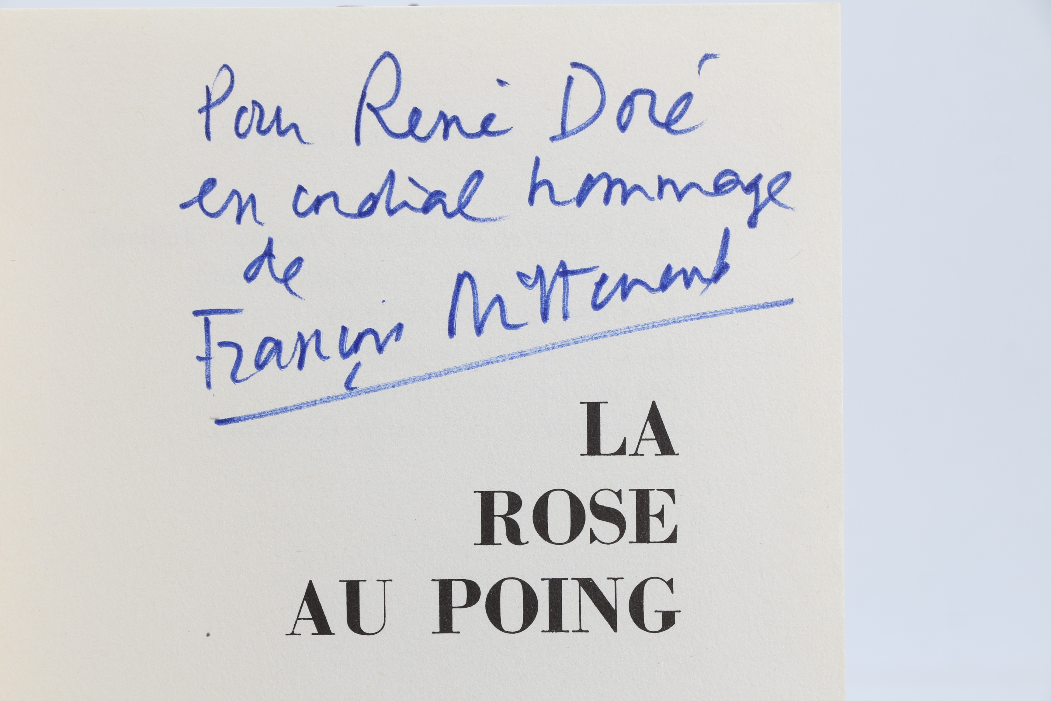 La rose au poing by François MITTERRAND: couverture souple (1973 ...