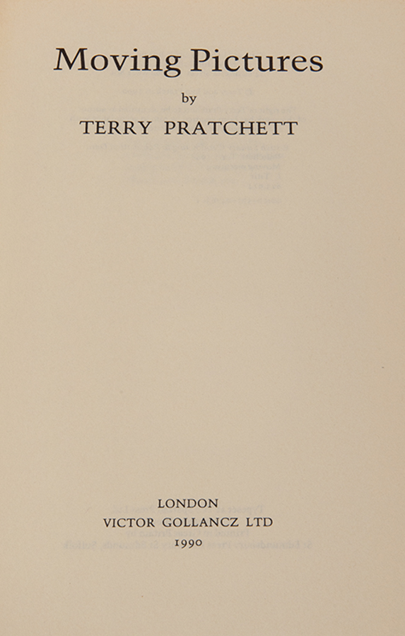 Moving Pictures: A Discworld Novel. by PRATCHETT, Terry.: (1990 ...