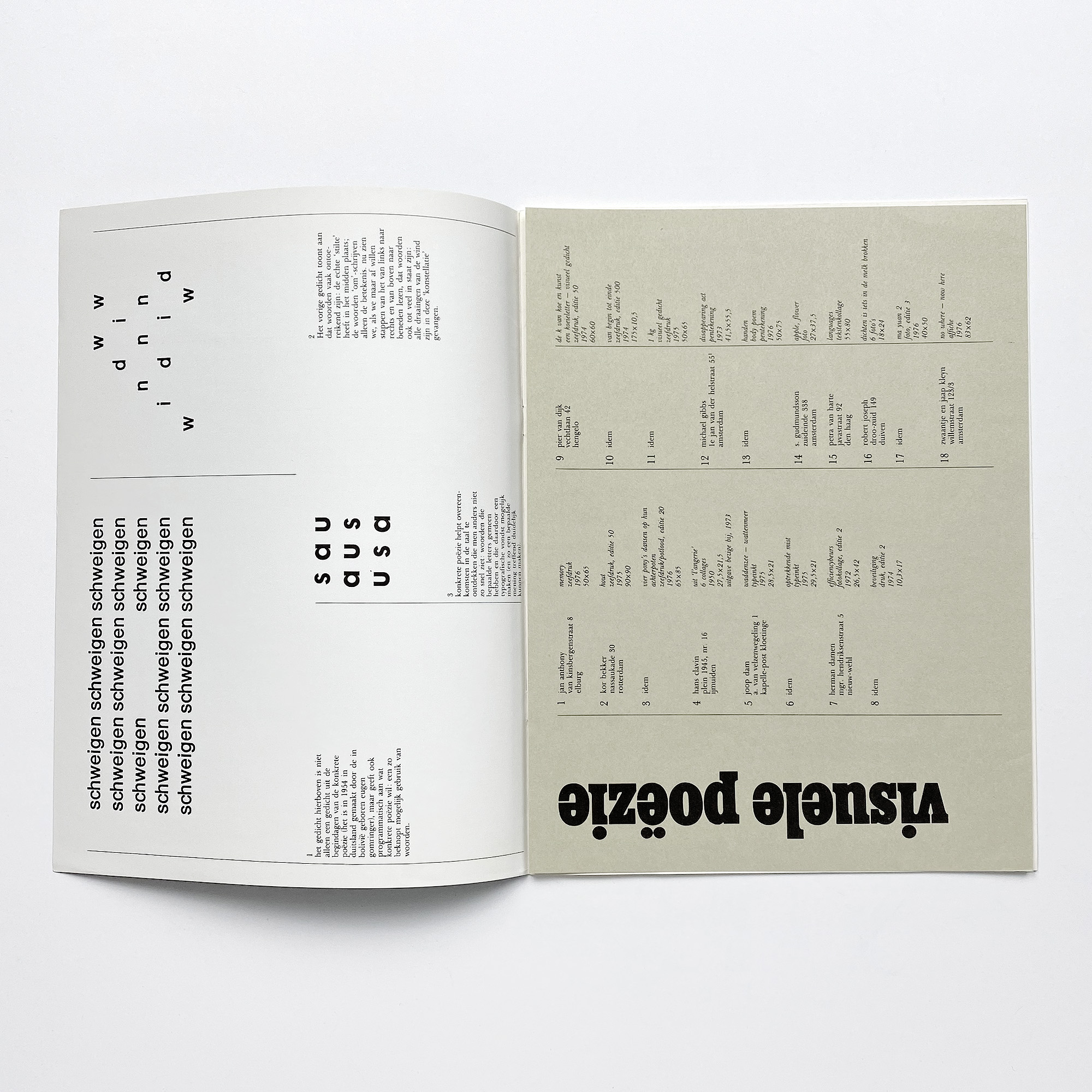 visuele poëzie by de rook, gerrit jan, ed., eugen gomringer, hansjörg ...