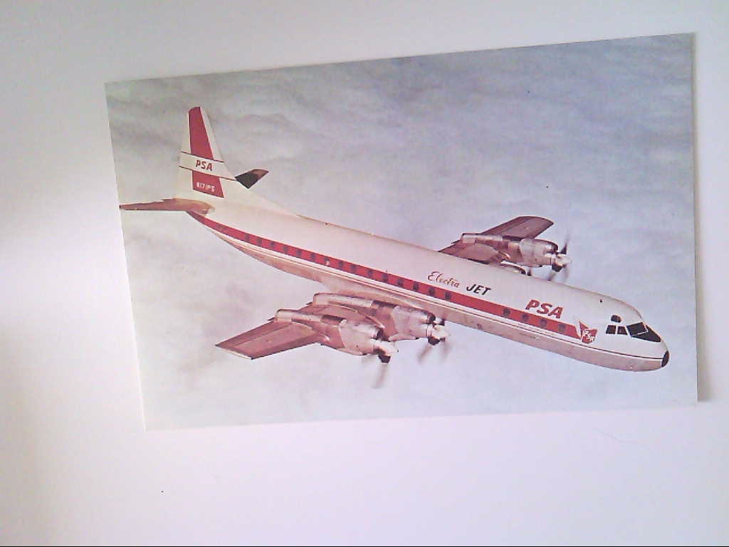 Flugzeug. Airline. Alte AK. Electra Jet. PSA - Pacific Southwest ...