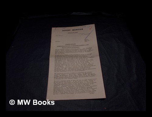 Soviet Monitor: No. 6218: Monday, July 9th, 1945 by Tass Agency: (1945 ...