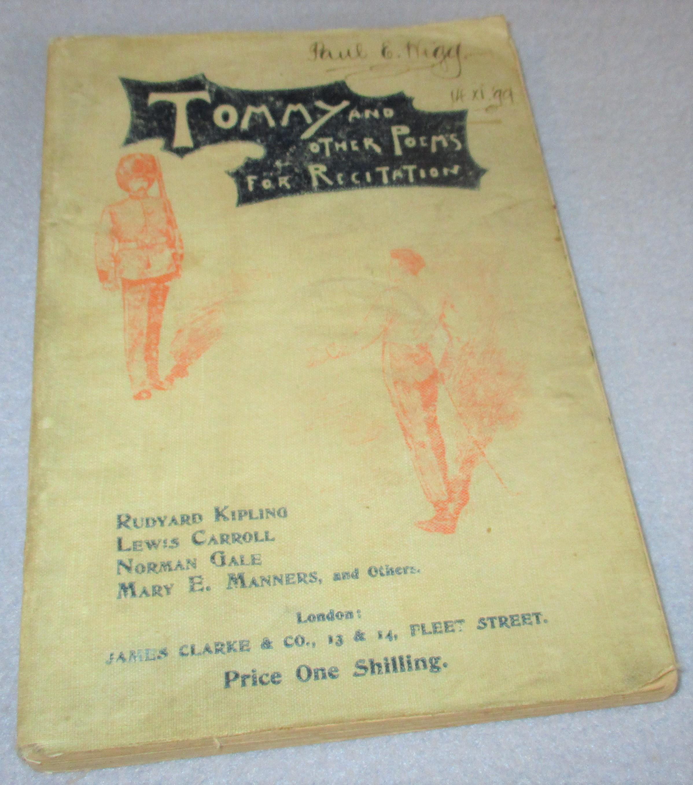 Tommy And Other Poems For Recitation (Rudyard Kipling, Lewis Carroll ...
