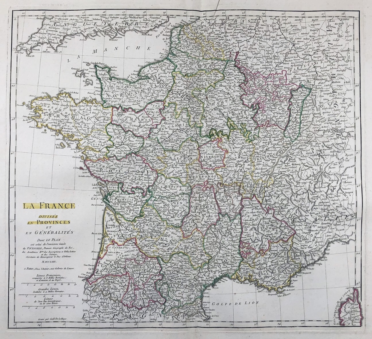 "La France divisée en Provinces et en Generalites" - France Frankreich ...