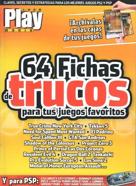 Suplemento Play2 Mania: 64 fichas de trucos para tus juegos favoritos ...