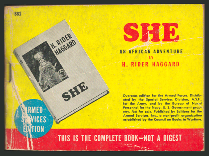 She by Haggard, H. Rider: Paperback (1945) First Edition. | Parigi ...