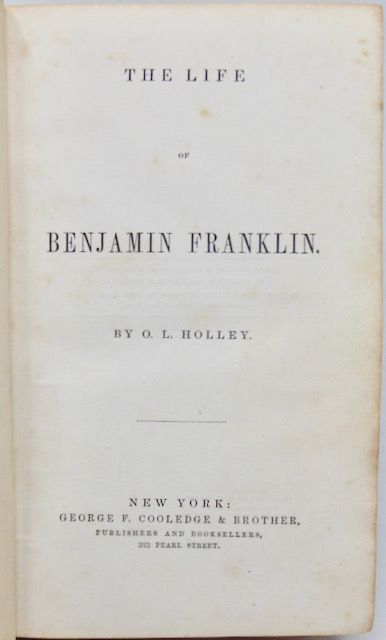 The Life of Benjamin Franklin [Alexander Anderson, Illustrator] by ...