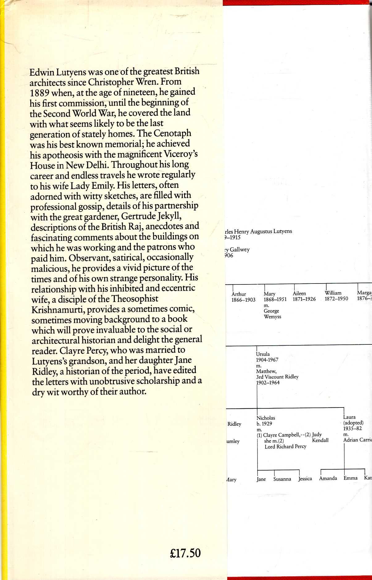 The letters of Edwin Lutyens to his wife, Lady Emily by Lutyens, Edwin ...