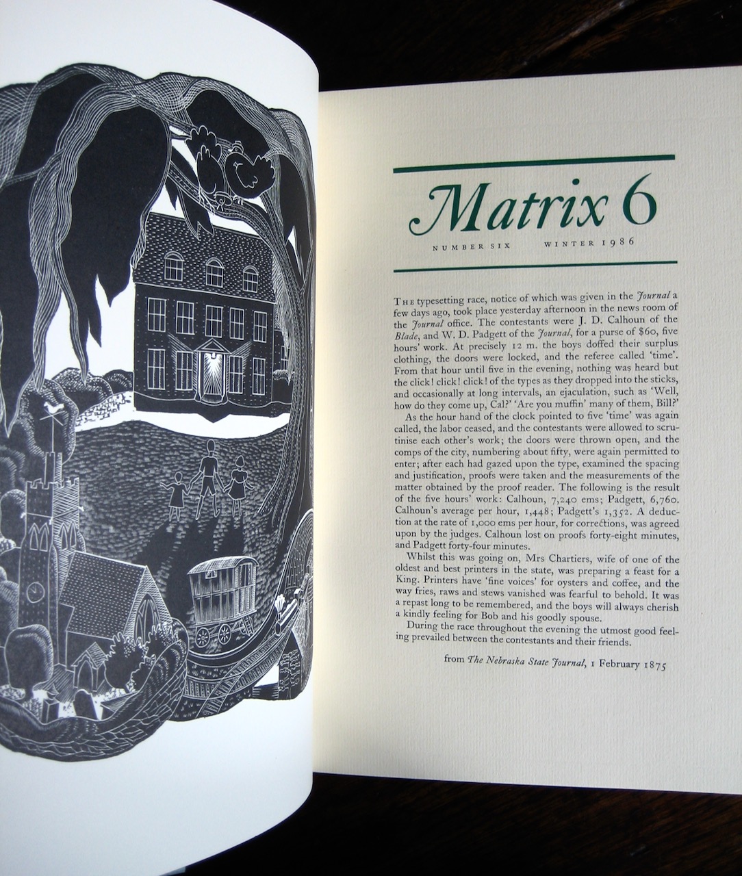 Matrix 6: a review for printers and bibliophiles. [Edited by John and ...