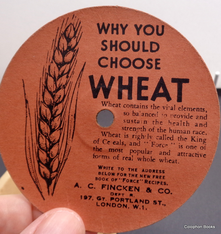 Sunny Jims Force Whole Wheat Flakes Free T Miniture Record In Envelope C1930 By Sydney