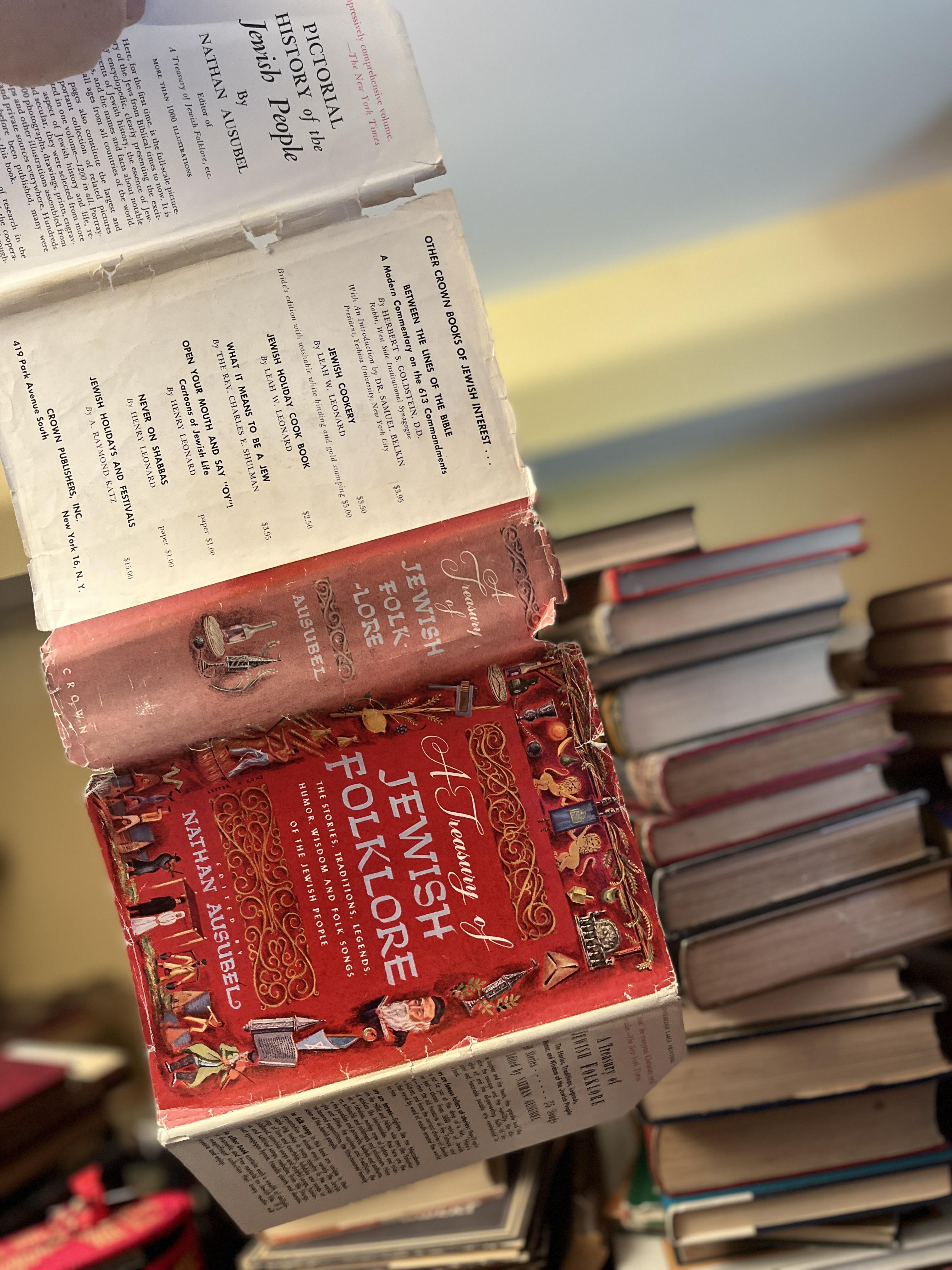 TREASURY OF JEWISH FOLKLORE by Nathan Ausubel: Near Fine Hardcover ...