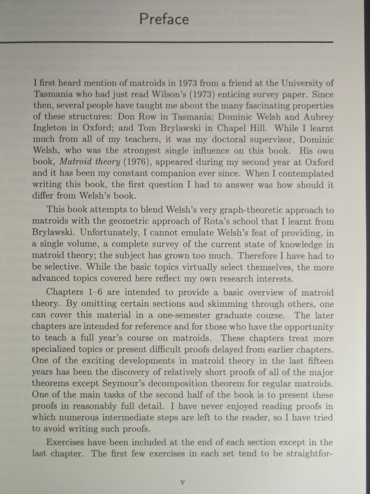 Matroid Theory by Oxley, James G.: Very Good Hard Cover (1992) First ...