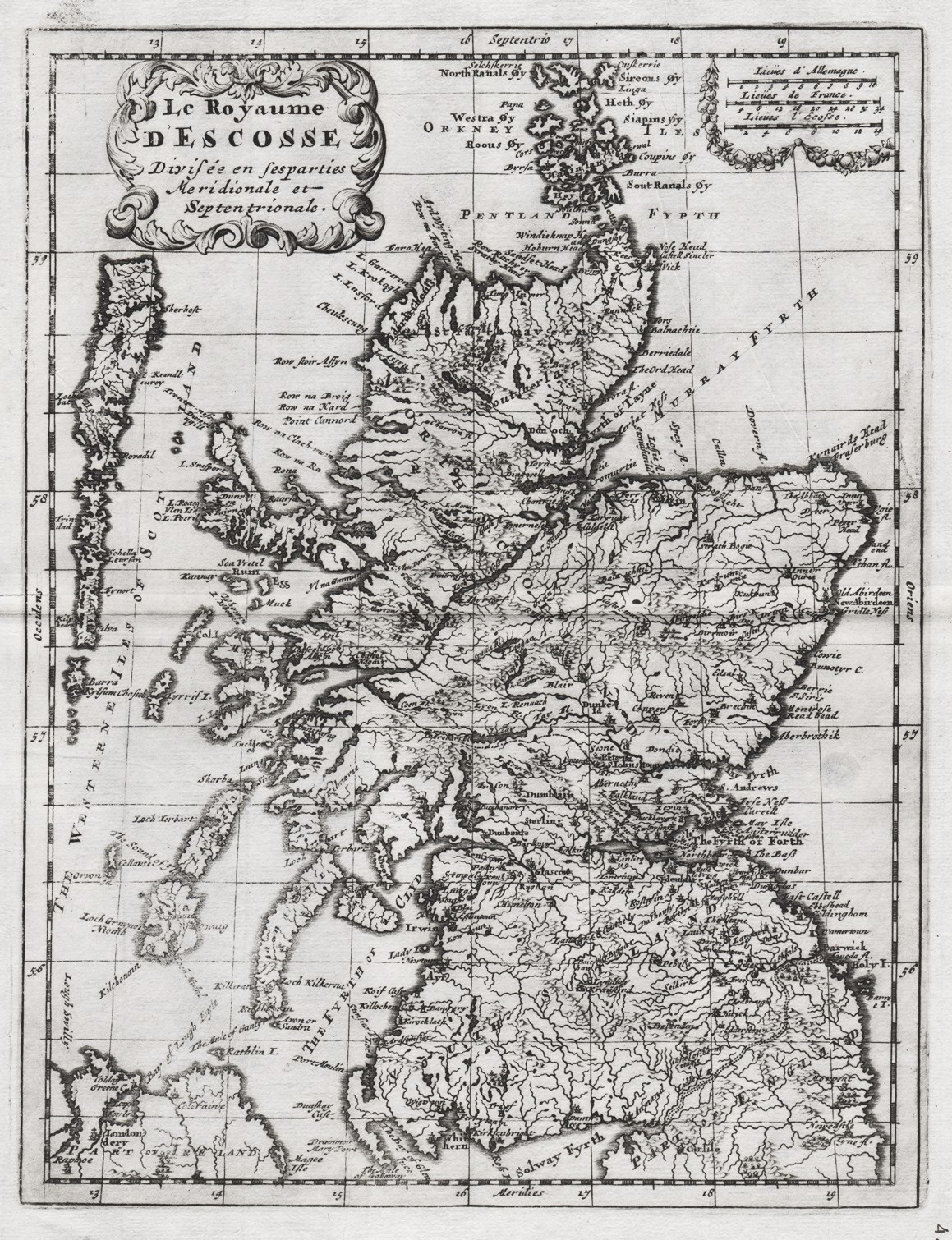 "Le Royaume d'Escosse divisée en ses parties Meridionale et ...