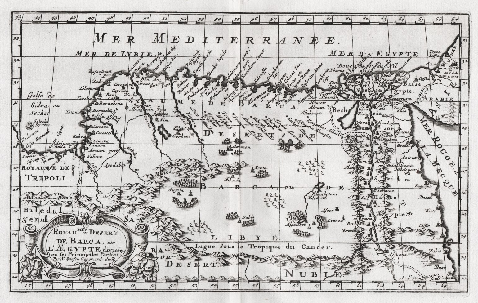 "Roy.me et Desert de Barca et l'Aegypte divisee en ses principales ...