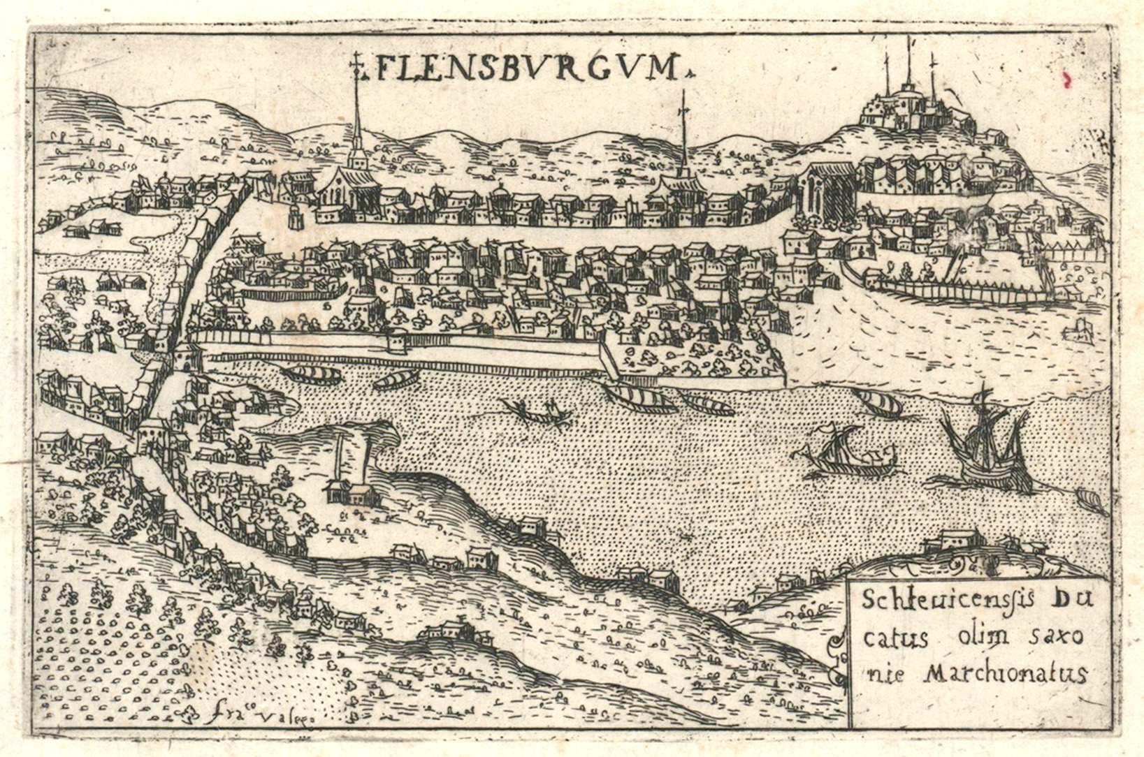 Gesamtansicht, "Flensburgum". by Flensburg:: Art / Print / Poster ...