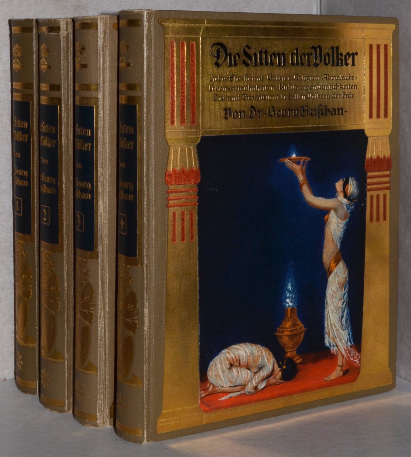 Die Sitten der Völker. 4 Bände. Liebe, Ehe, Heirat, Geburt, Religion ...