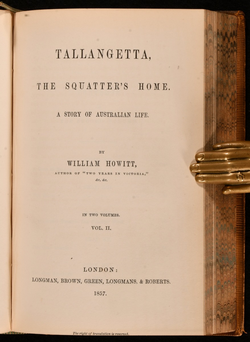 Tallangetta, The Squatter's Home. A story of Australian Life by William ...