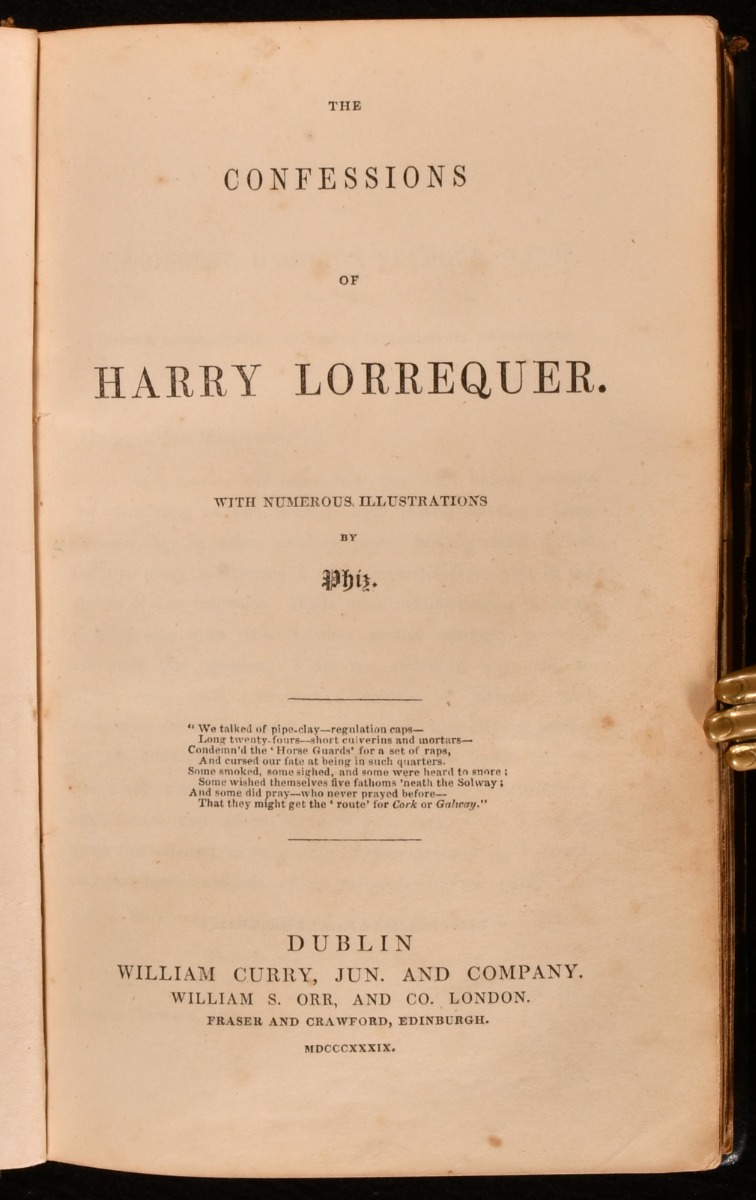 The Confessions of Harry Lorrequer by Charles Lever: Very Good Leather ...