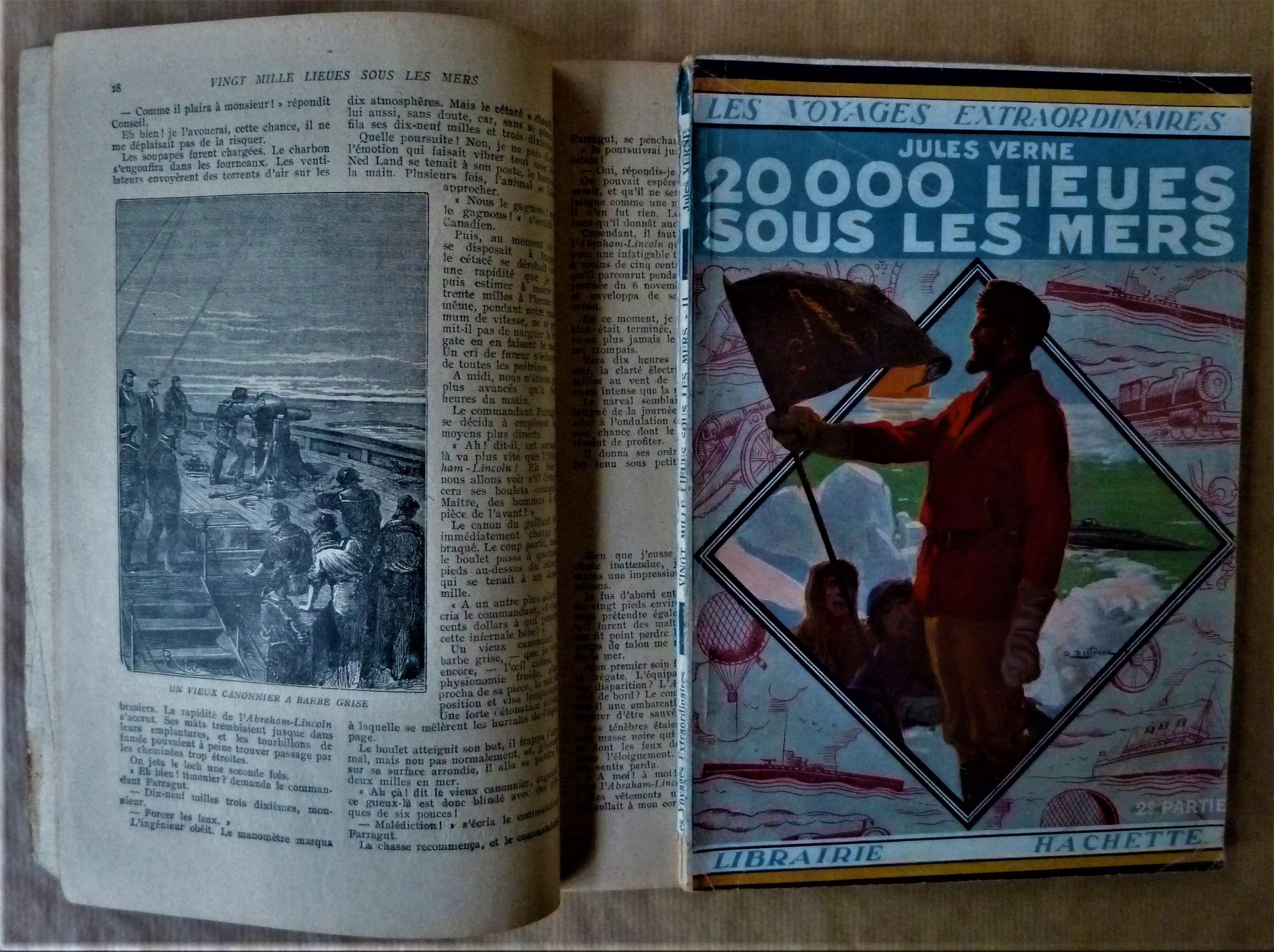 Vingt Mille lieues sous les mers. 1èere partie; 2ème partie. by Verne ...