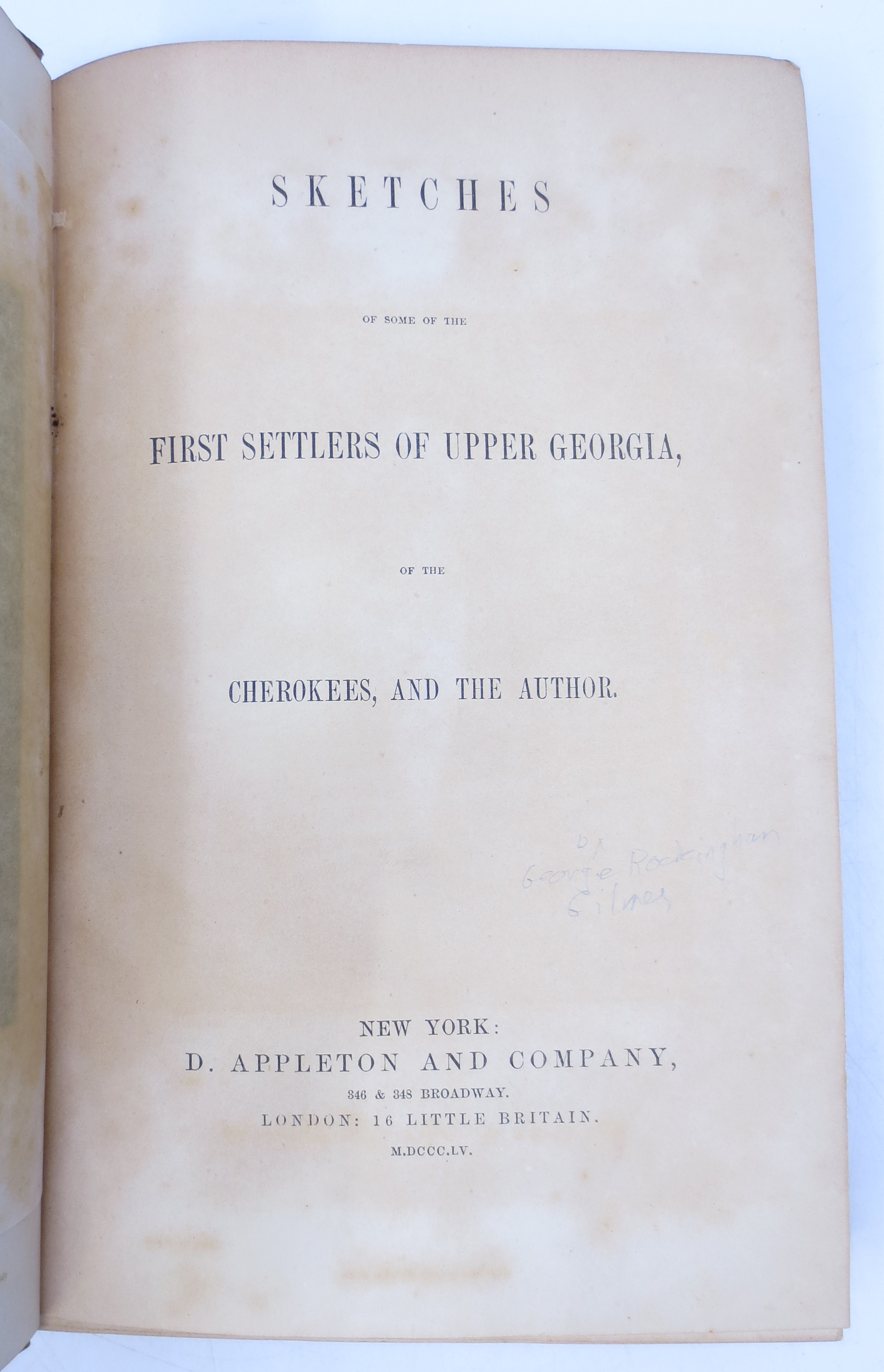 Sketches of Some of the First Settlers of Upper Georgia, of the ...