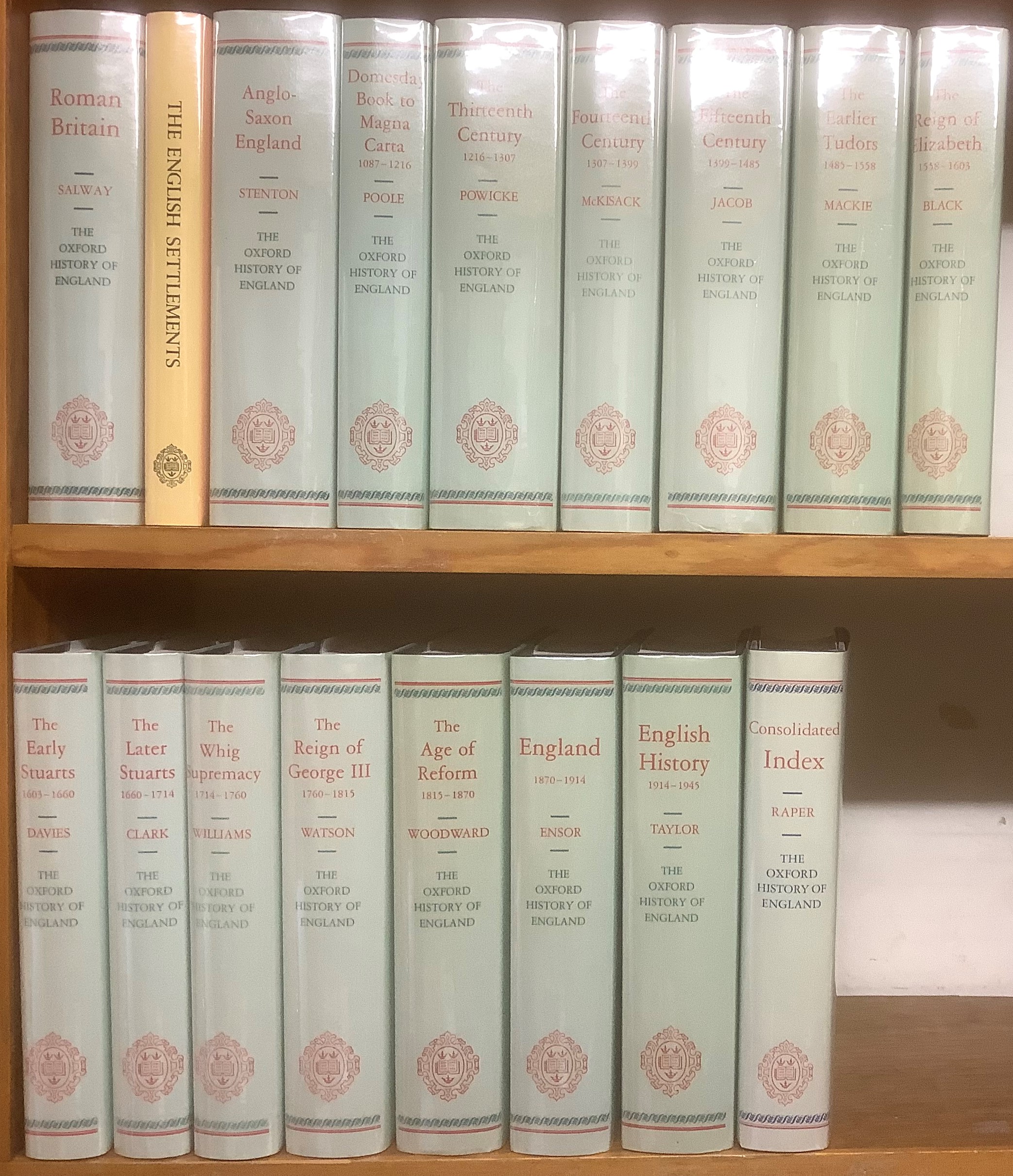 THE OXFORD HISTORY OF ENGLAND (16 Volumes, Complete + Consolidated ...